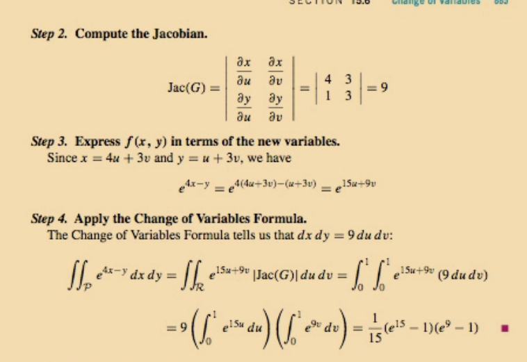 Solved EXAMPLE 6 Use the Change of Variables Formula to | Chegg.com