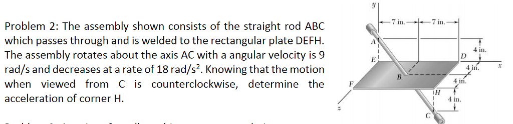 Solved 7 in. 7 in Problem 2: The assembly shown consists of | Chegg.com