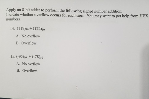 Solved Apply an 8-bit adder to perform the following signed | Chegg.com