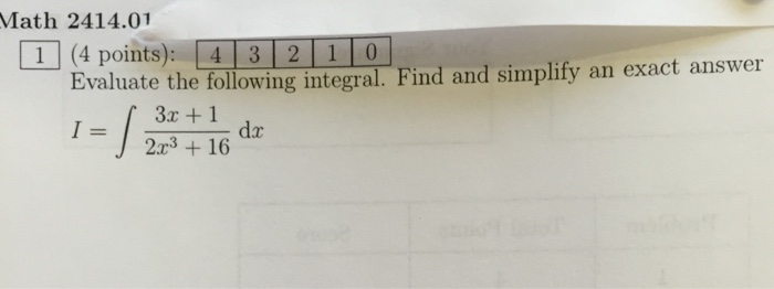 Solved Evaluate the following integral. Find and simplify an | Chegg.com