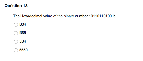 Solved Question 13 B64 B68 5B4 5550 | Chegg.com