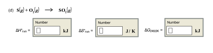Solved What are delta H, delta S, and delta G for the | Chegg.com