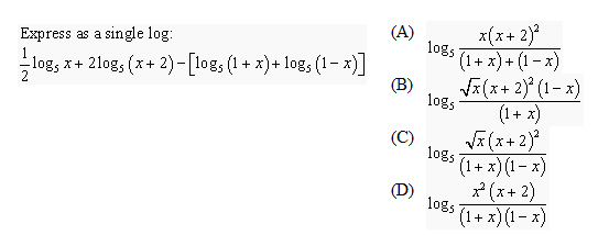 Solved Express as a single log: 1/2log_5 x + 2log_5(x + | Chegg.com