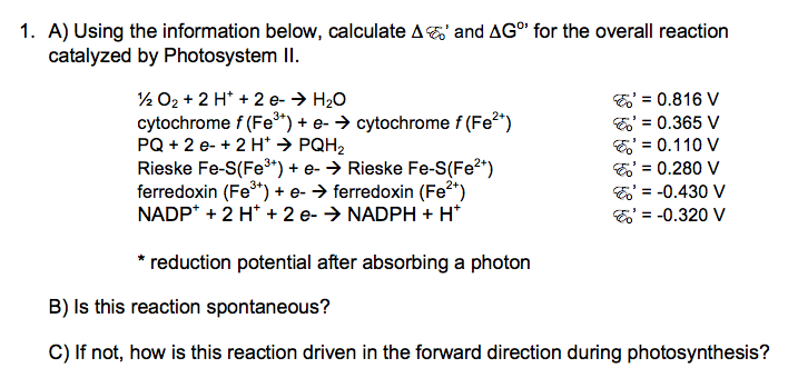 Solved 1. A) Using the information below, calculate delta | Chegg.com