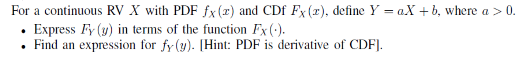 Solved Please answer the PDF and CDF question. | Chegg.com