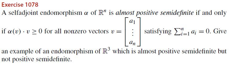 Solved A selfadjoint endomorphism a of R^n is almost | Chegg.com