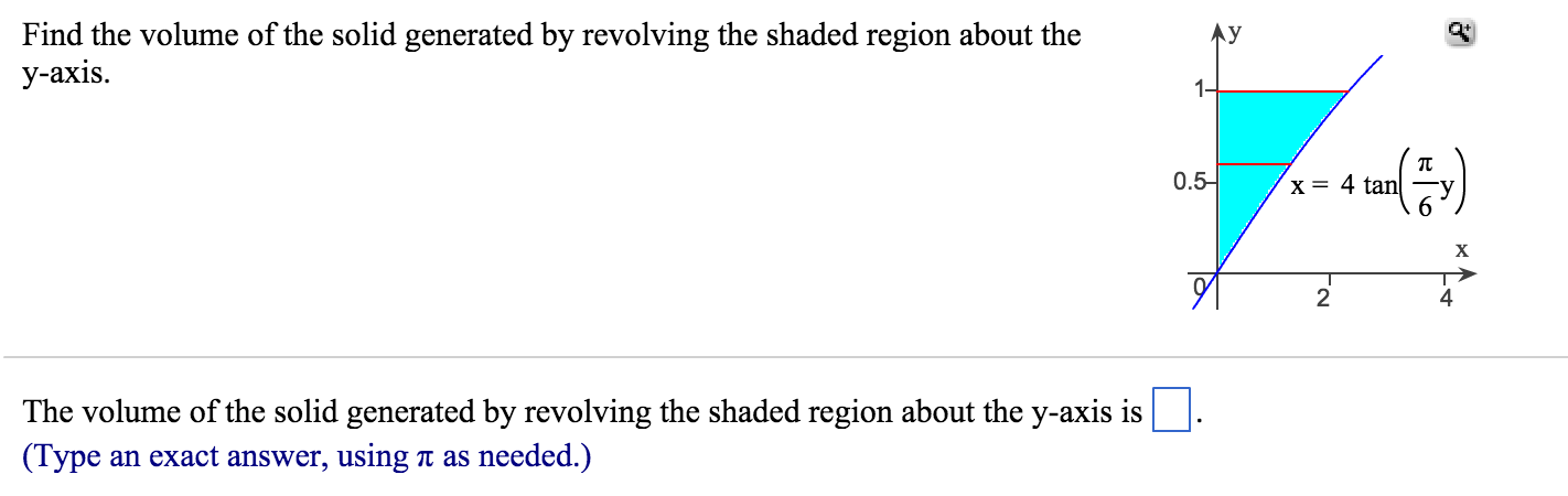 Solved Find the volume of the solid generated by revolving | Chegg.com