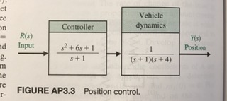 Solved The control of an autonomous vehicle motion from one | Chegg.com