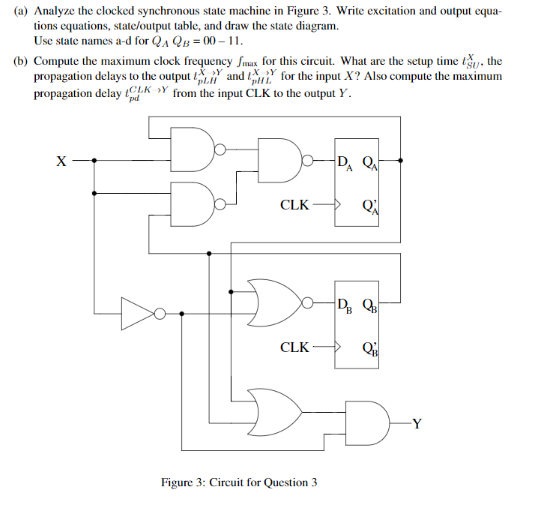 Solved (a) Analyze the clocked synchronous state machine in | Chegg.com