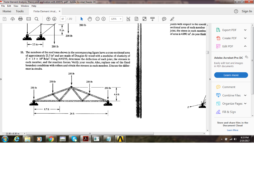 Solved The members of the roof truss shown in the | Chegg.com