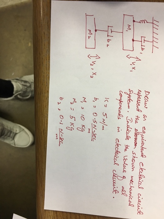 Solved Draw an equivalent electrical circuit represent the | Chegg.com