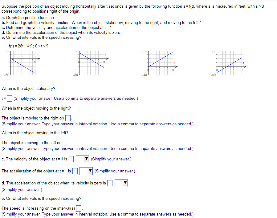 Solved Suppose the position of an object moving horizontally | Chegg.com