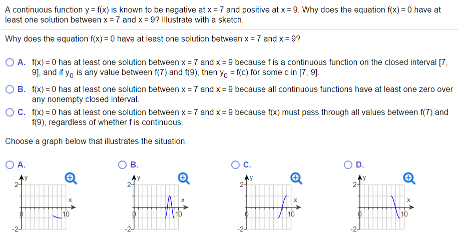 Solved A continuous function y = f(x) is known to be | Chegg.com