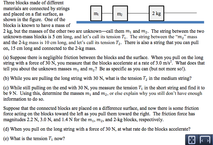 Three blocks made of different materials are | Chegg.com