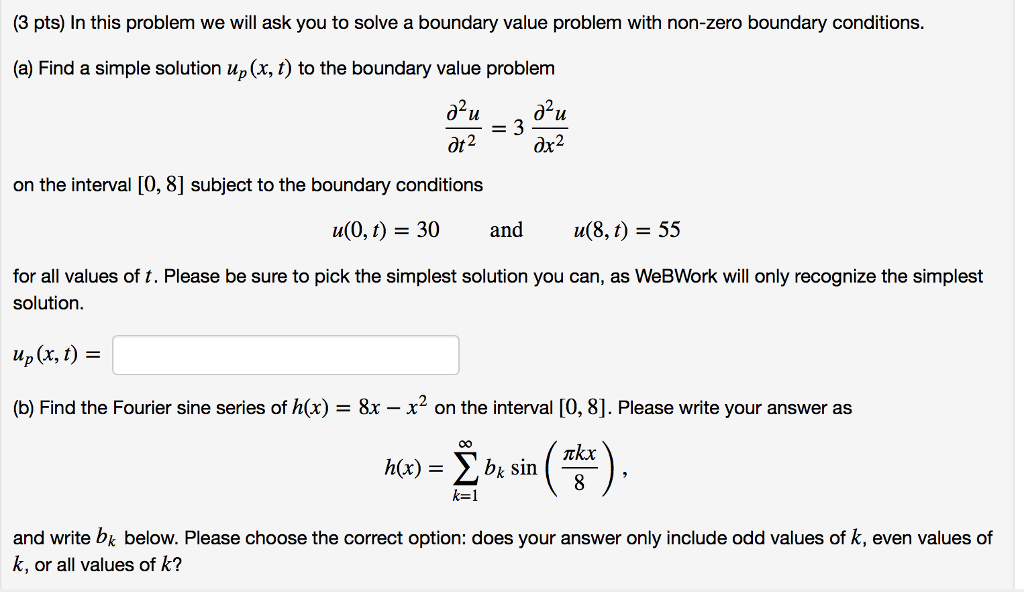 (3 pts) In this problem we will ask you to solve a | Chegg.com