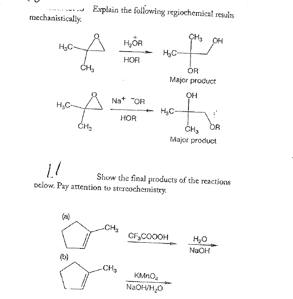 Solved Explain the following the regiochemical results | Chegg.com