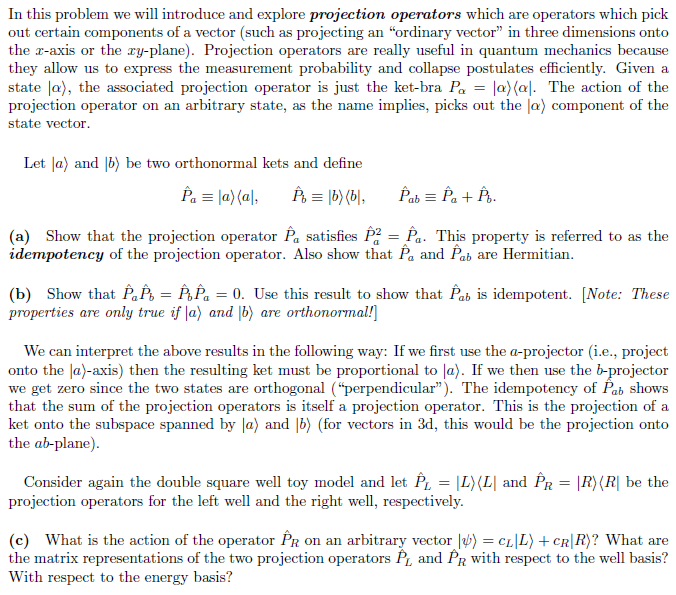 Solved In this problem we will introduce and explore | Chegg.com