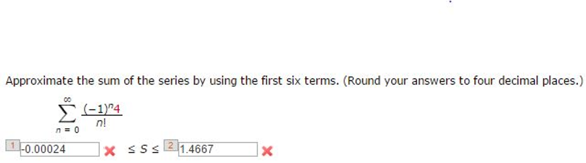 Solved Approximate the sum of the series by using the first | Chegg.com