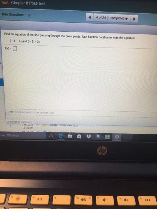 Solved Find An Equation Of The Line Passing Through The