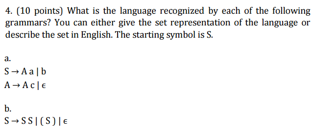 Solved What is the language recognized by each of the | Chegg.com