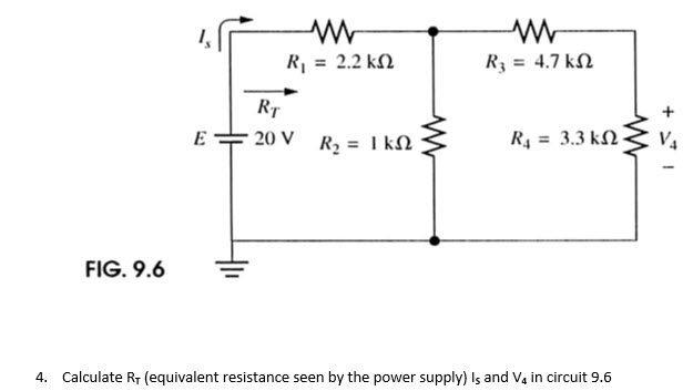 Solved FIG. 9.6 4. Calculate Rr (equivalent resistance seen | Chegg.com