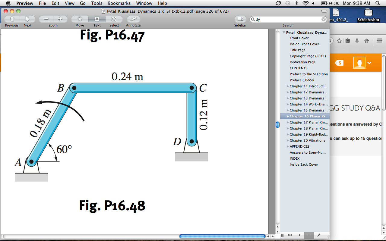 Solved Bar AB is rotating counterclockwise at the constant | Chegg.com