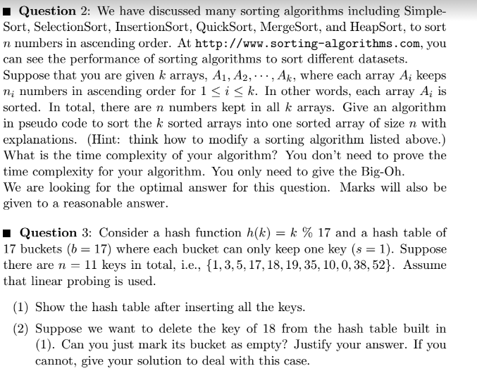 Solved Question 1: Answer the following questions related to | Chegg.com