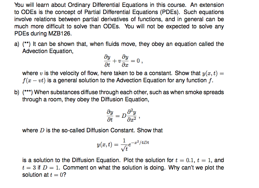 Solved You will learn about Ordinary Differential Equations | Chegg.com