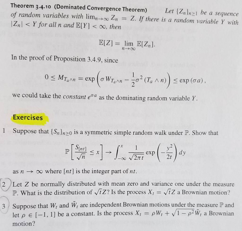 Solved (Dominated Convergence Theorem) Let {Z_n}_n | Chegg.com