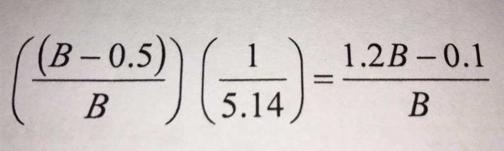 Solved (2B0.5)) (514)-12B-0.1 B 5.14 | Chegg.com