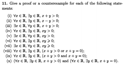 Solved Give a proof or a counterexample for each of the | Chegg.com