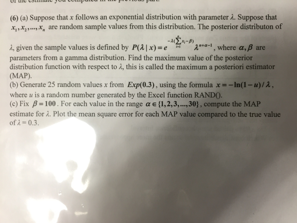 Solved Suppose That X Follows An Exponential Distribution 