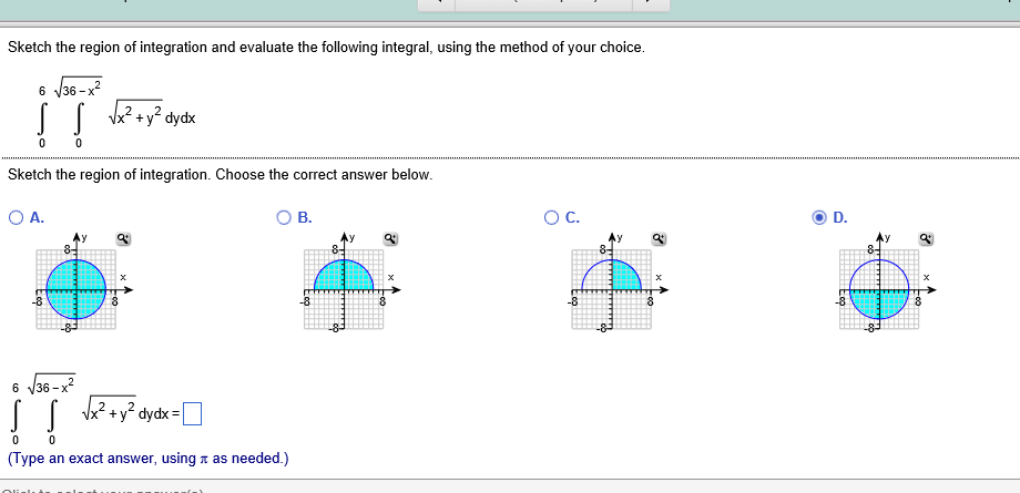Solved Sketch the region of integration and evaluate the | Chegg.com