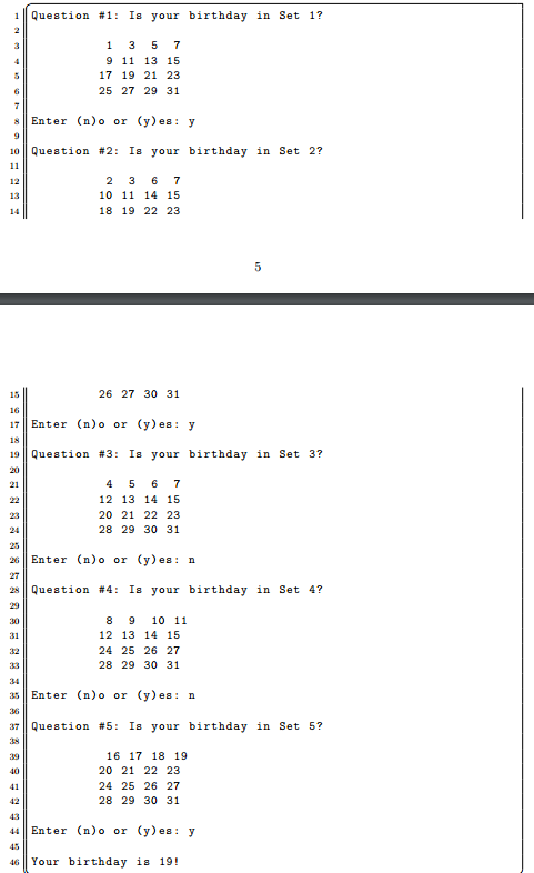 Solved 4. Guessing Birthdays. Write a program (called q4.py) | Chegg.com