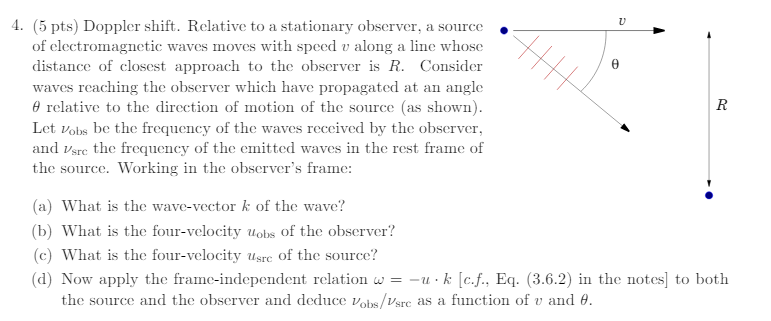 Solved Doppler shift. Relative to a stationary observer, a | Chegg.com