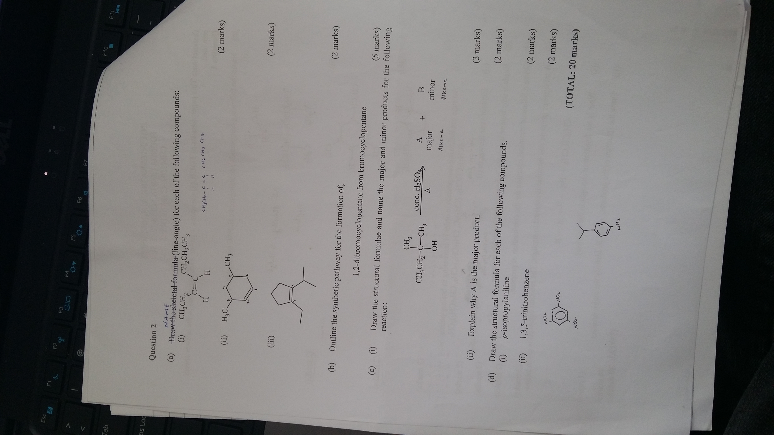 Solved Draw the skeletal formula (line-angle) for each of | Chegg.com