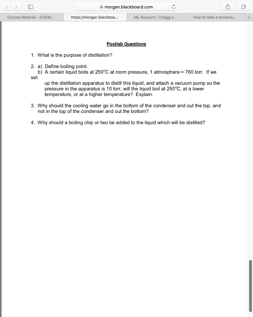 Solved morgan.blackboard.comC 西 ア Course Material- CHEM... | Chegg.com