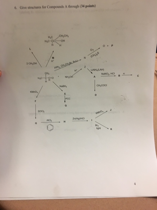 Solved Give structures for Compounds A through | Chegg.com