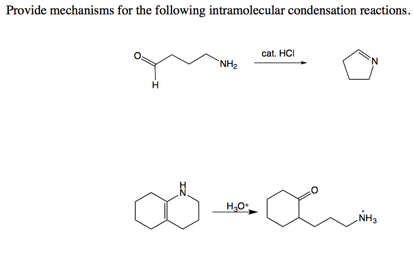 Solved Provide mechanisms for the following intramolecular | Chegg.com