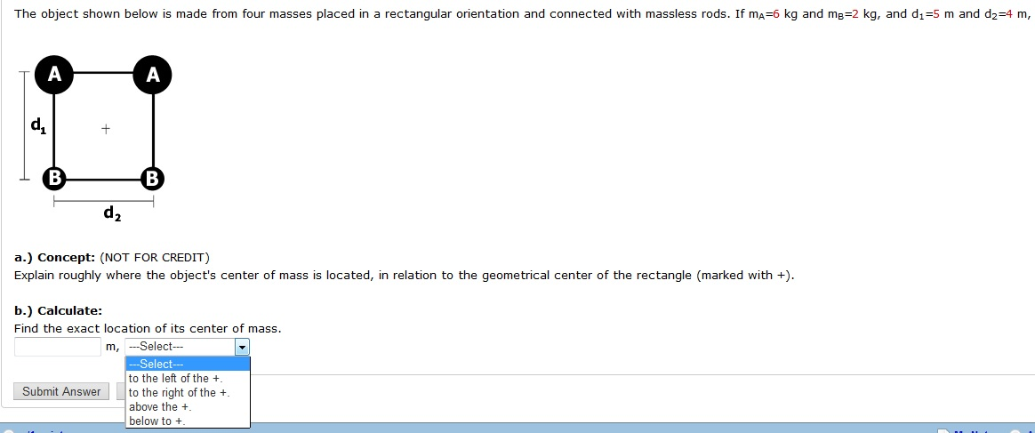 Solved The object shown below is made from four masses | Chegg.com