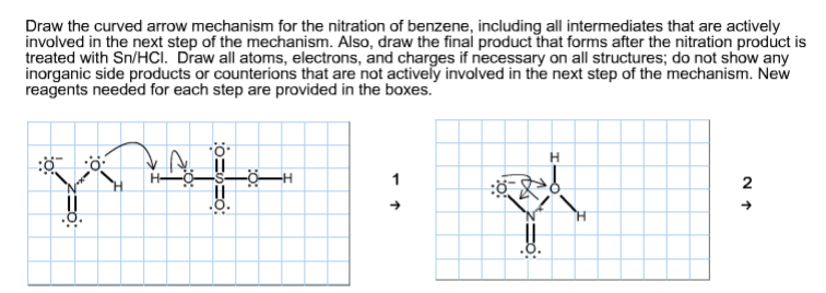Solved Draw the curved-arrow mechanism for the nitration of | Chegg.com