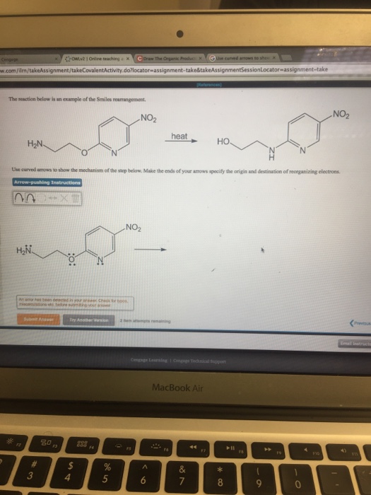 Solved The reaction below is an example of the smiles | Chegg.com