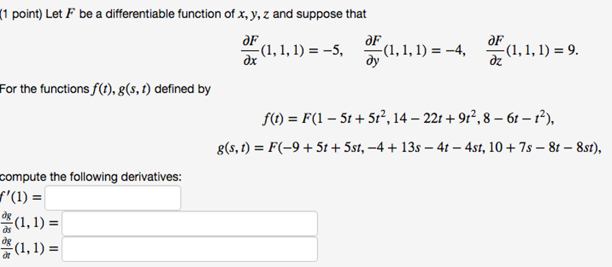 Solved Let F be a differentiable function of x, y, z and | Chegg.com