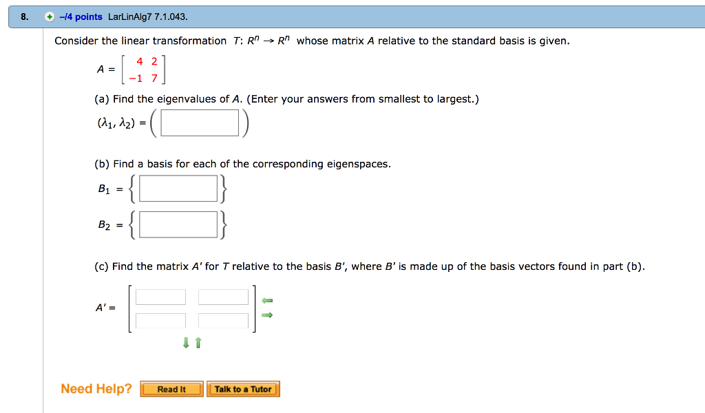 Solved Consider the linear transformation T: R^n rightarrow | Chegg.com