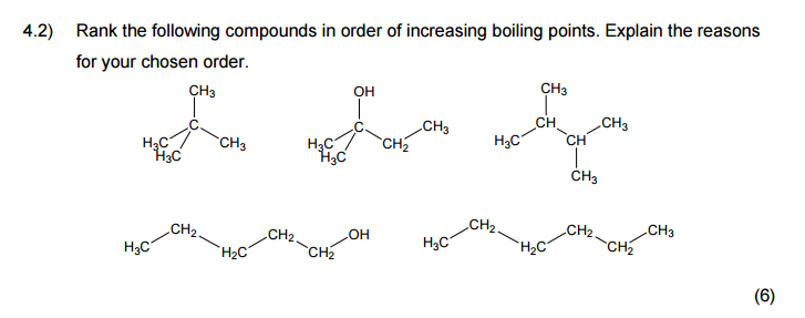 Solved Rank the following compounds in order of increasing | Chegg.com