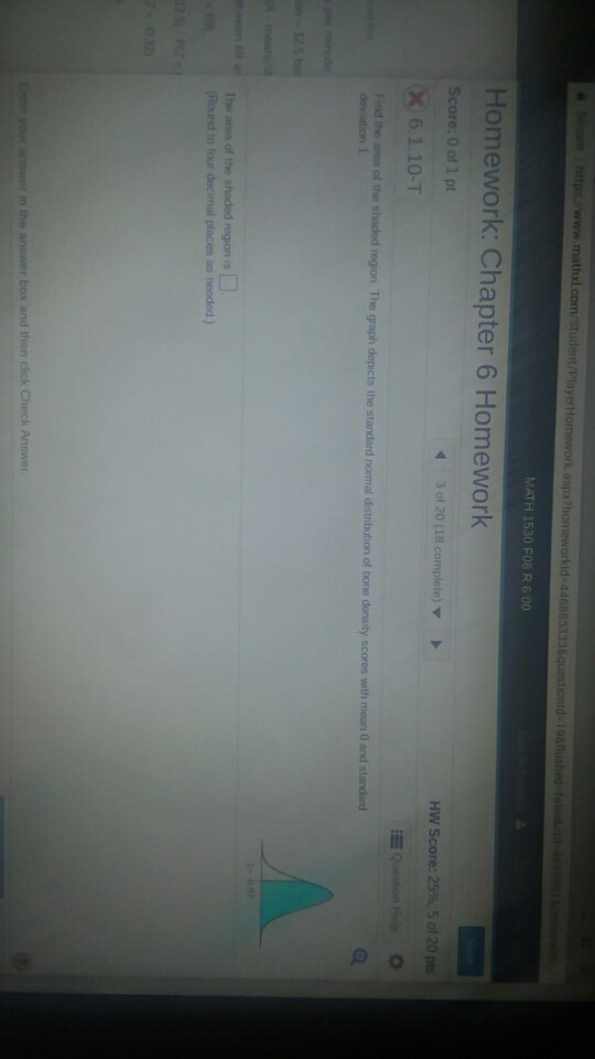 Solved MATH 1530 FO8 R 6 00 Homework: Chapter 6 Homework | Chegg.com