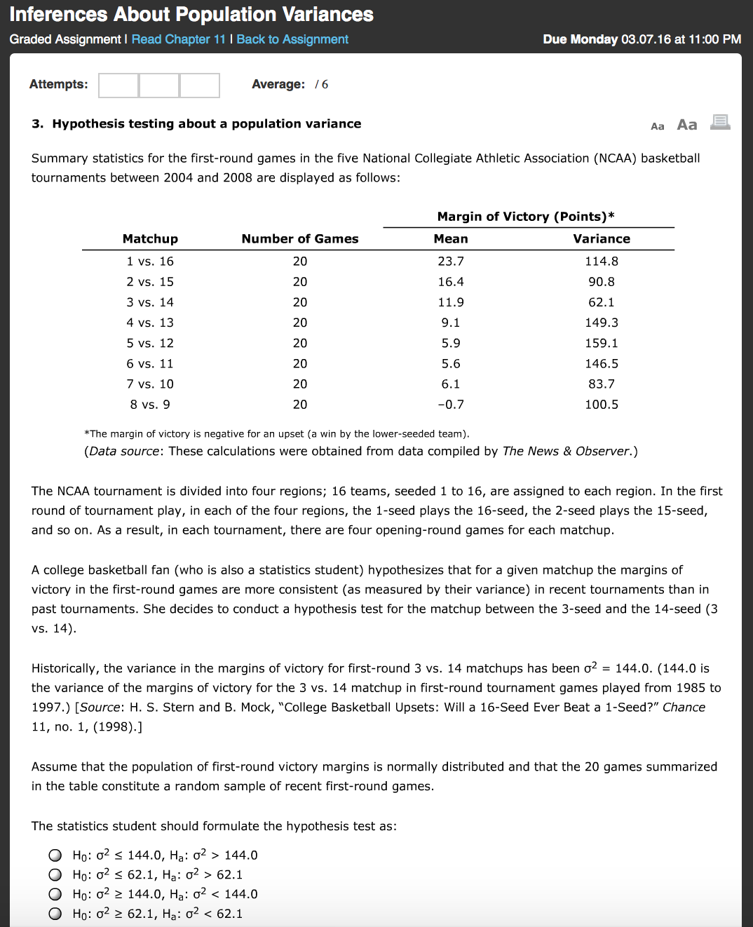 Solved Inferences About Population Variances Graded | Chegg.com