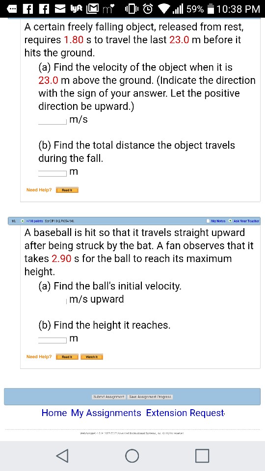 Solved A certain freely falling object, released from rest, | Chegg.com