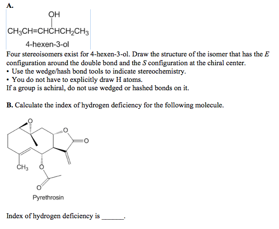 Solved OH CH3CH=CHCHCH2CH3 4-hexen-3-ol Four stereoisomers | Chegg.com