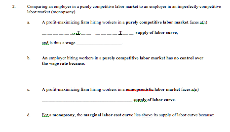 Solved Comparing an employer in a purely competitive labor | Chegg.com
